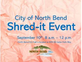 North Bend Hosts Community Shred-It Event, September 10th - Living ...